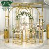 Golden Combination Cake Display Table Wedding Aulobao