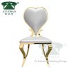 Heart Shape Back Dining Chair White Aulobao