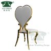 Heart Shape Back Dining Chair White Aulobao