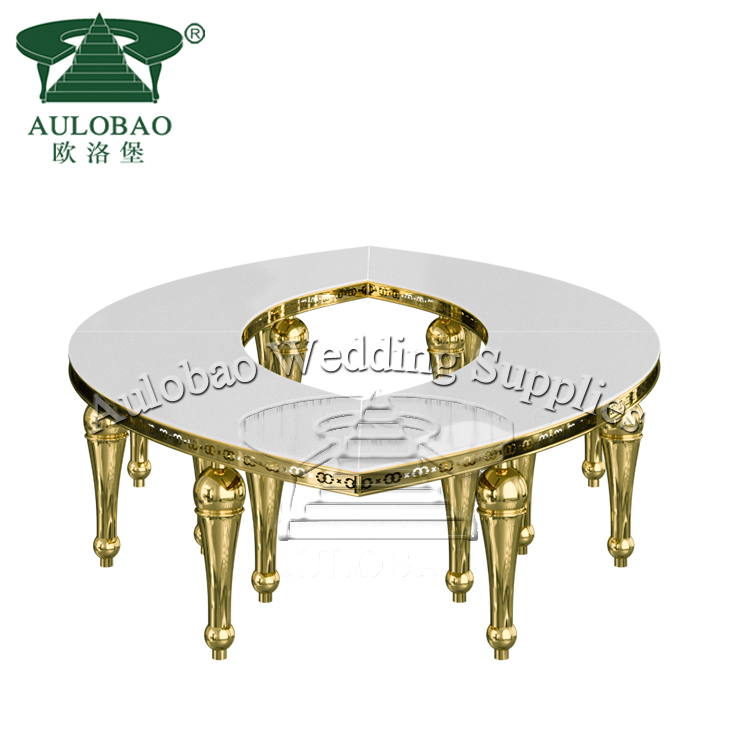Eye Shape Golden Wedding Head Tables Aulobao