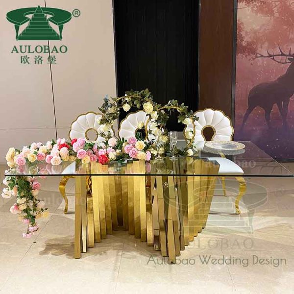 Golden Wedding Commercial Stainless Steel Tables Aulobao