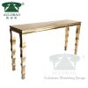 Gold Stainless Steel Long Bar Table Aulobao