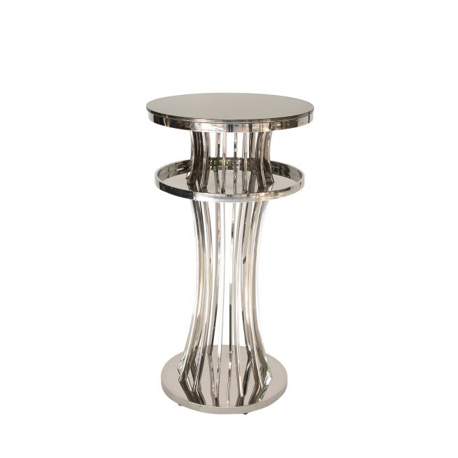 Silver Stainless Steel Barrel Bar Table Events Aulobao