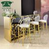 Black PVC Bar Height Counter Table Party Events Aulobao