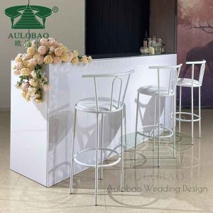 White Aluminum Restaurant Bar Counter For Club Aulobao
