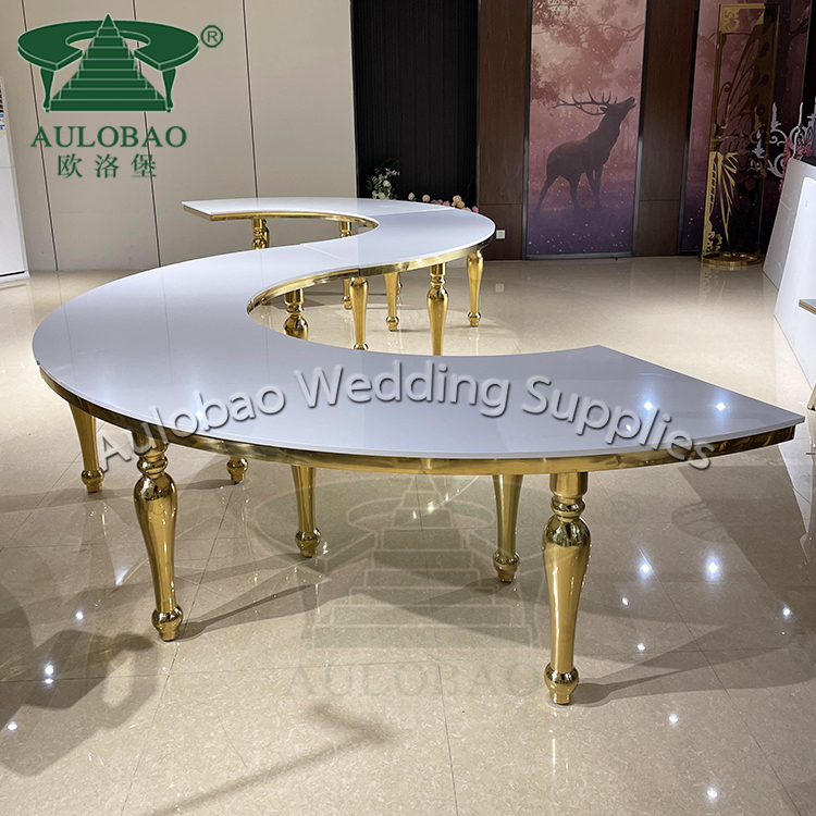 Antique Serpentine Table - Aulobao Aulobao Furniture