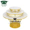 Golden Dessert Display Table Aulobao Wedding Furniture